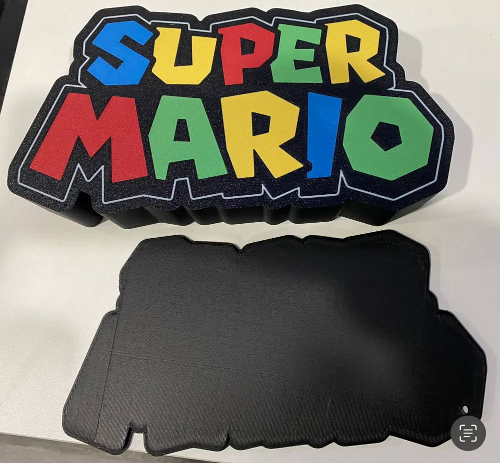 Super Mario Logo Light Box by igmiller - MakerWorld