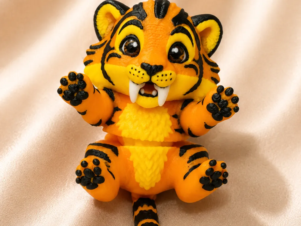 saber tooth tiger flexi - Free 3D Print Model - MakerWorld