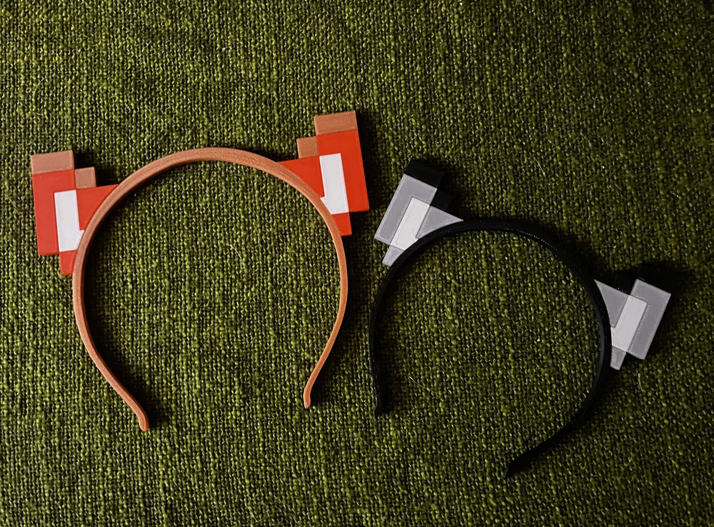 Minecraft wolf/fox ears headband by 3nicom - MakerWorld