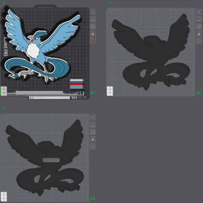 Pokemon - 0144 Articuno LED Lamp by BeeTee 3D - MakerWorld