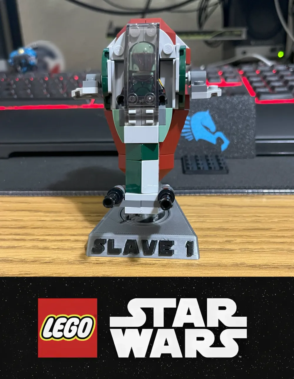 Legos Slave 1 (Boba Fett's Starship) Display Stand by Pegasus 3D ...