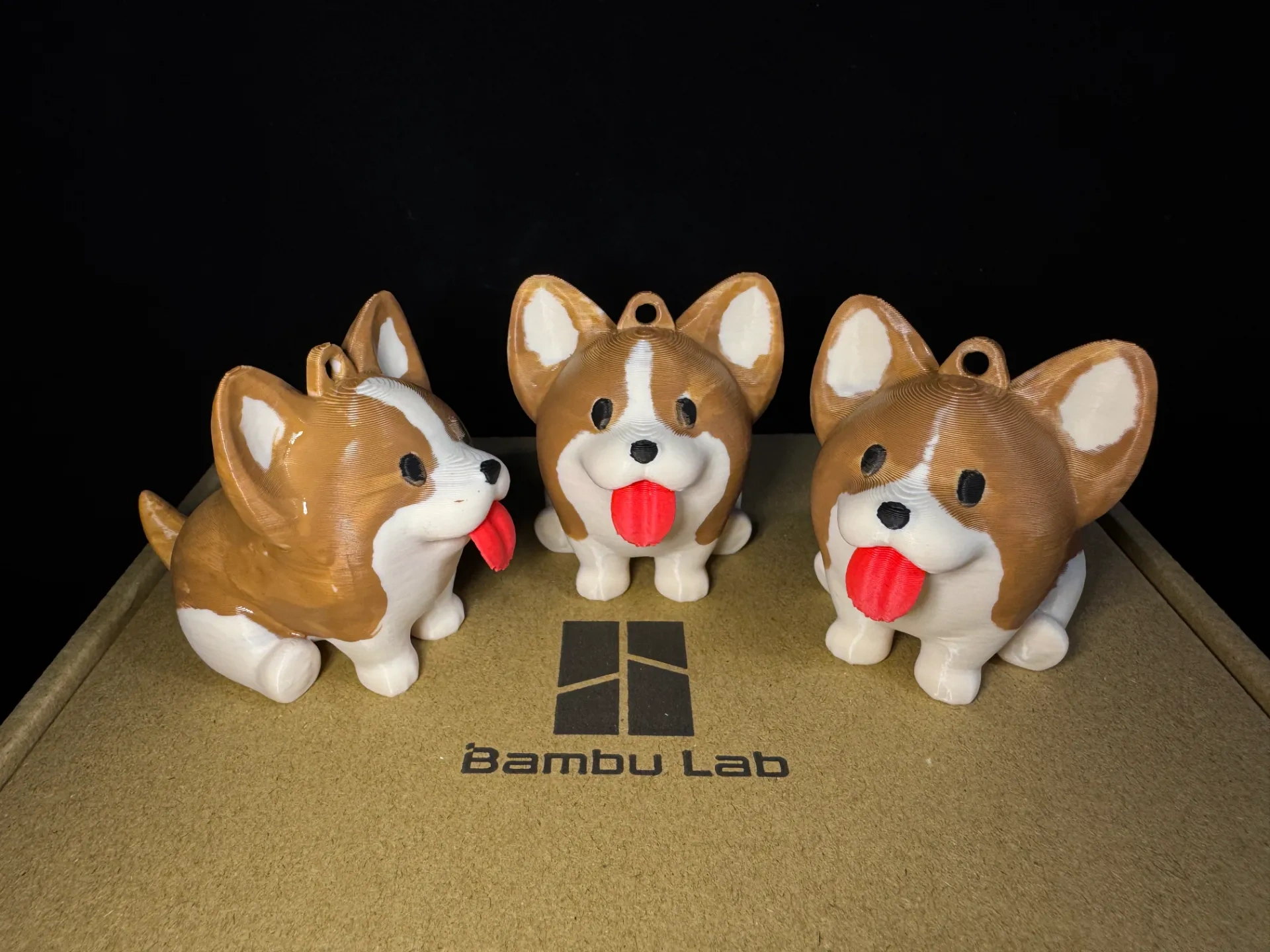 Adorable Corgi Keychain (Monochrome & Multicolor) by Bababu - MakerWorld