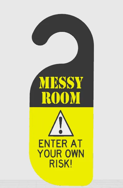 Messy room door hanger. by Bromigo77 - MakerWorld