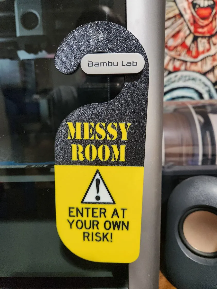 Messy room door hanger. by Bromigo77 - MakerWorld