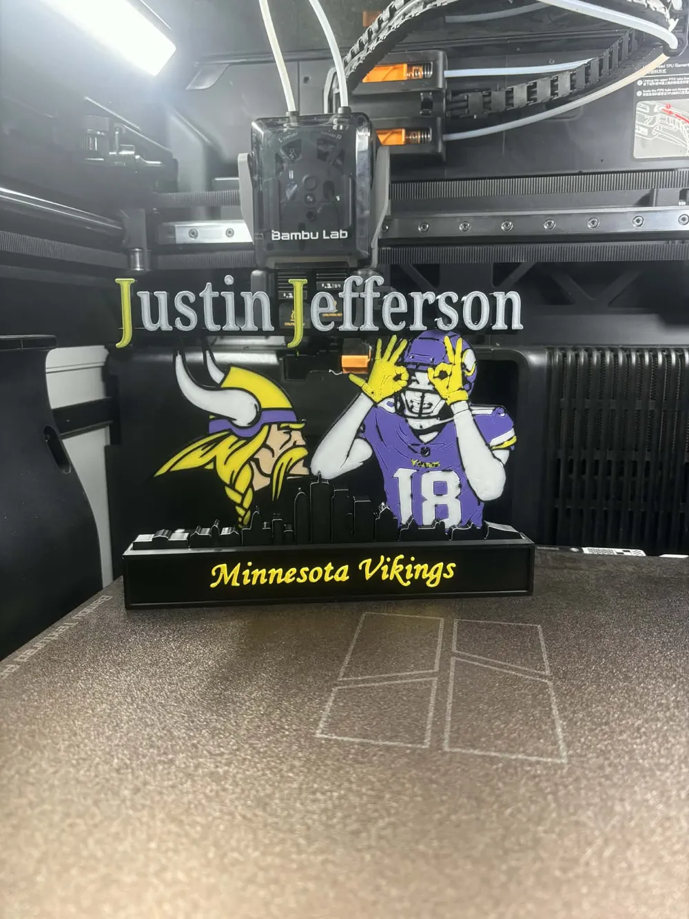 NFL - Minnesota Vikings Justin Jefferson display! - Free 3D Print Model ...
