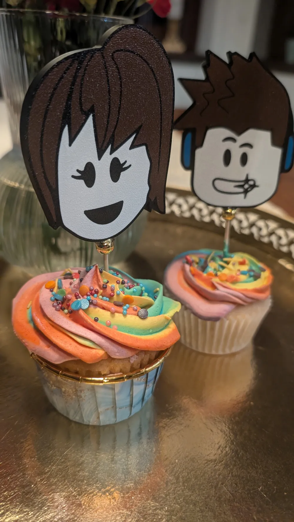 ROBLOX Topper de Bolo, Muffin ou Cupcake - Menino Menina - Modelo ...