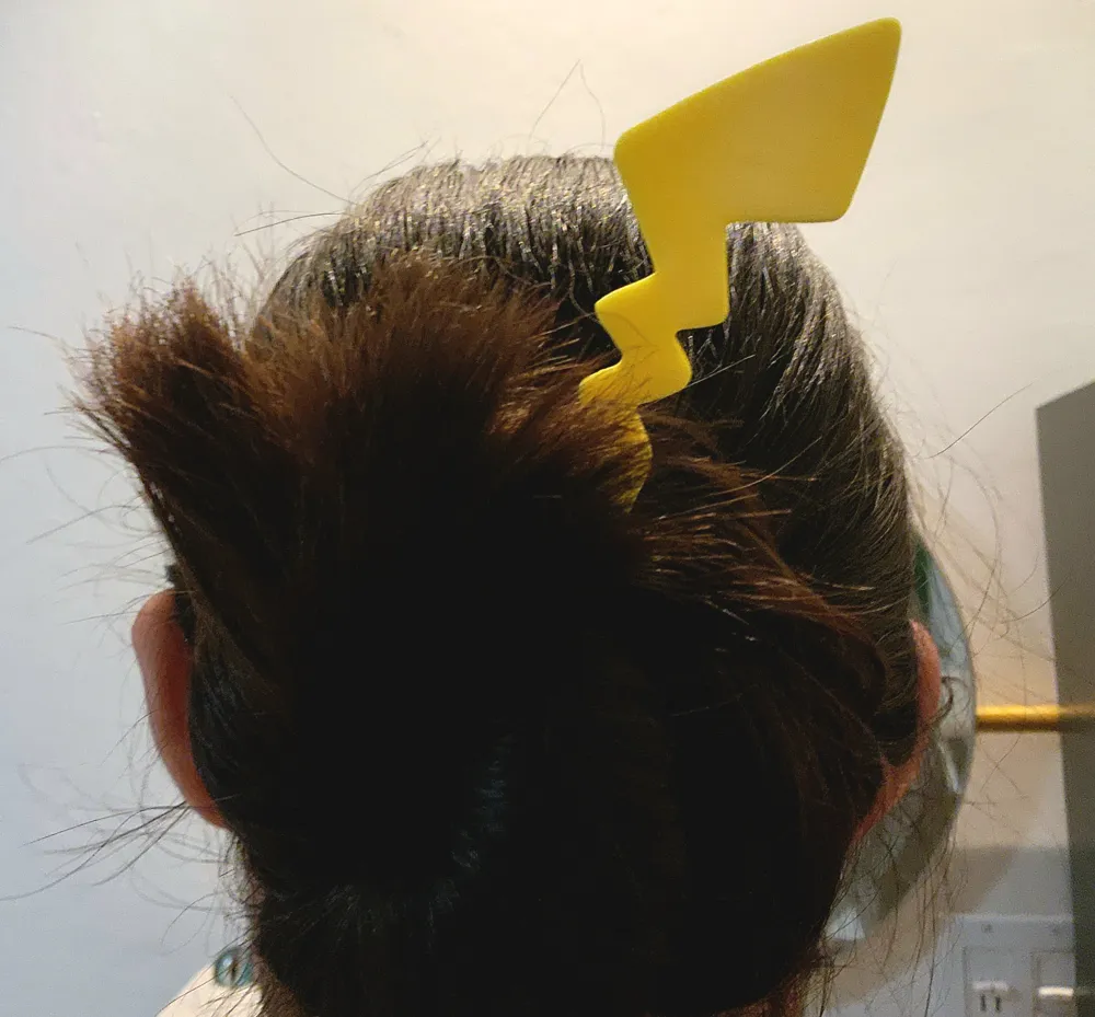 Pikachu Hairpin/ Hair Stick - Free 3D Print Model - MakerWorld