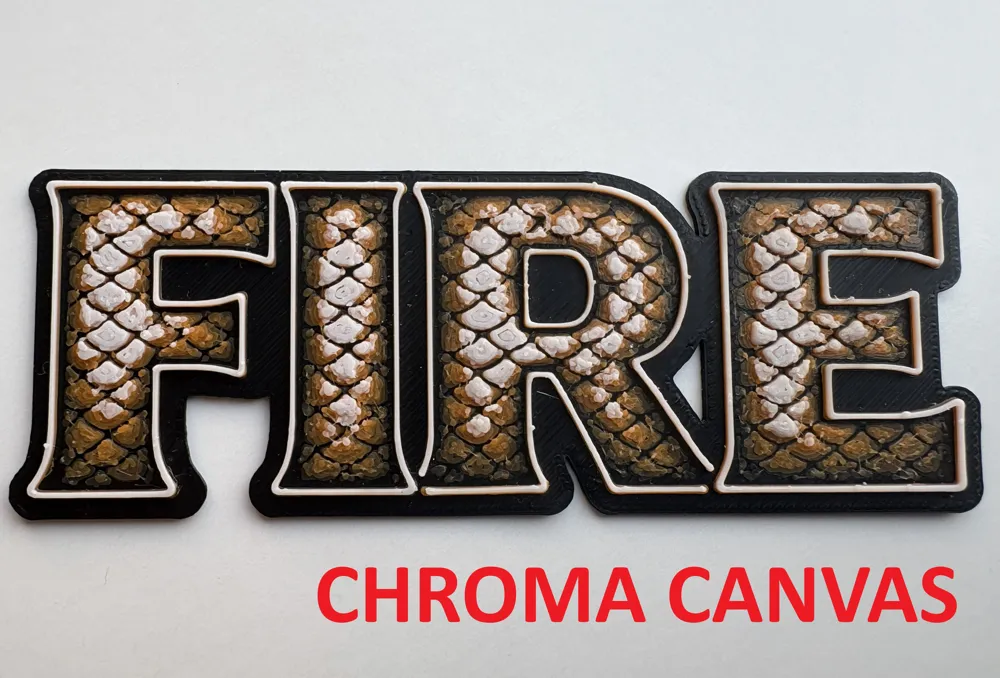 FIRE textured sign – HueForge vs Chroma Canvas - Free 3D Print Model ...