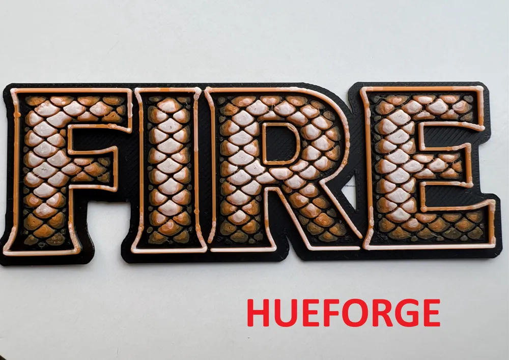 FIRE textured sign – HueForge vs Chroma Canvas - Free 3D Print Model ...