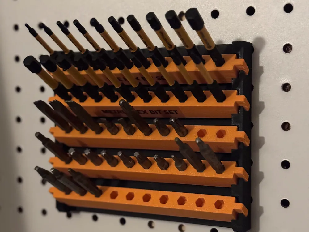 Peg board bit Rack Remixed by seeshaughnessy - MakerWorld