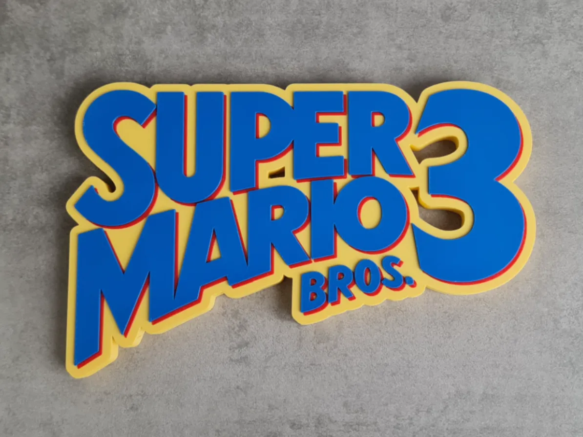 Super Mario Bros 3 Logo / Sign - Free 3D Print Model - MakerWorld