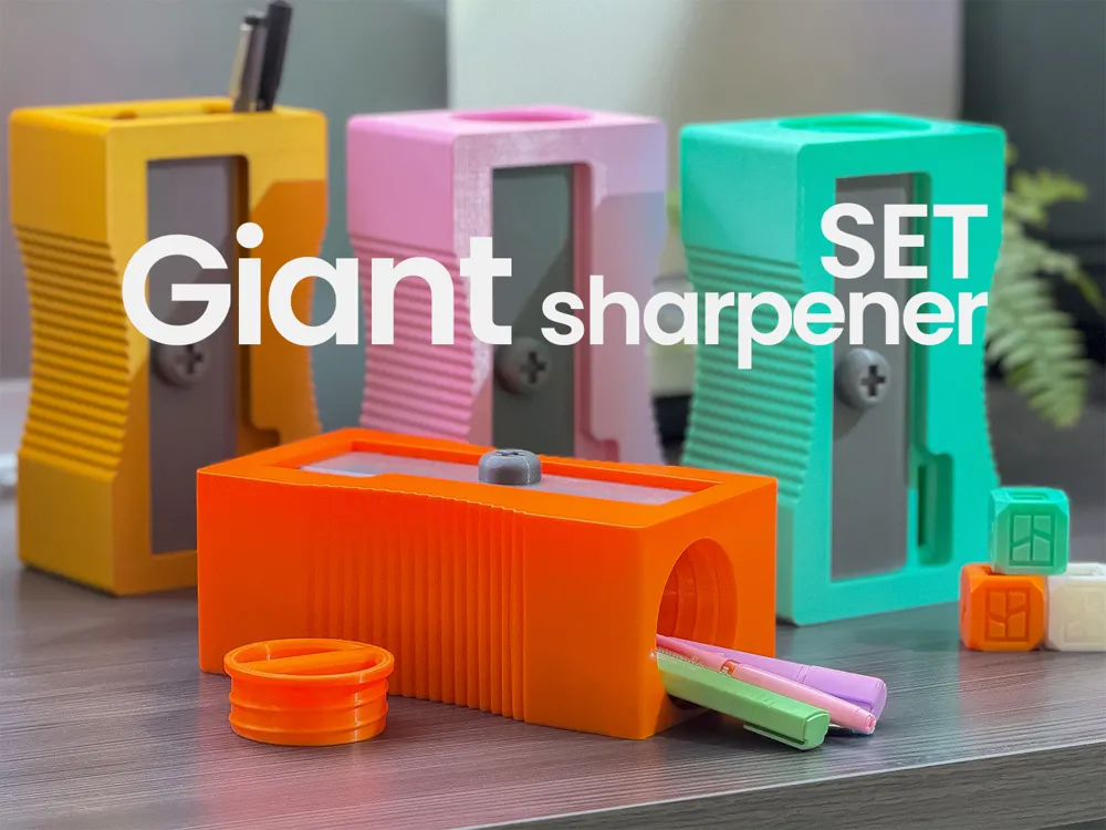 Giant Sharpener Set (4 pieces) by vlycser - MakerWorld
