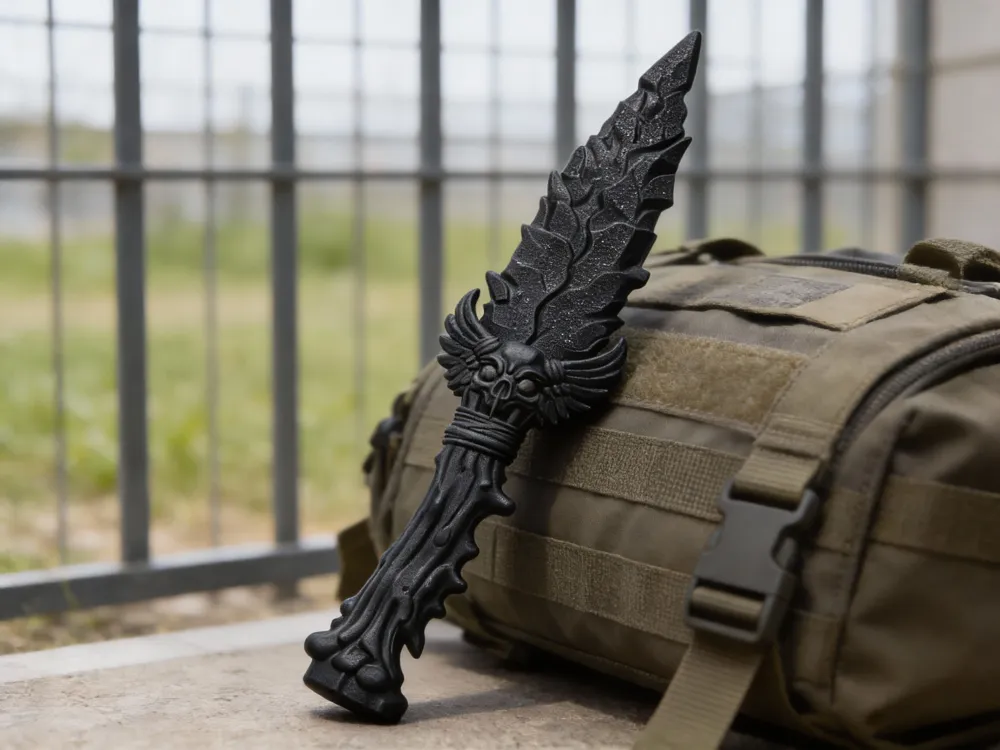 Skull-Wing Violet Lightning Curse-Energy Staff - Free 3D Print Model ...