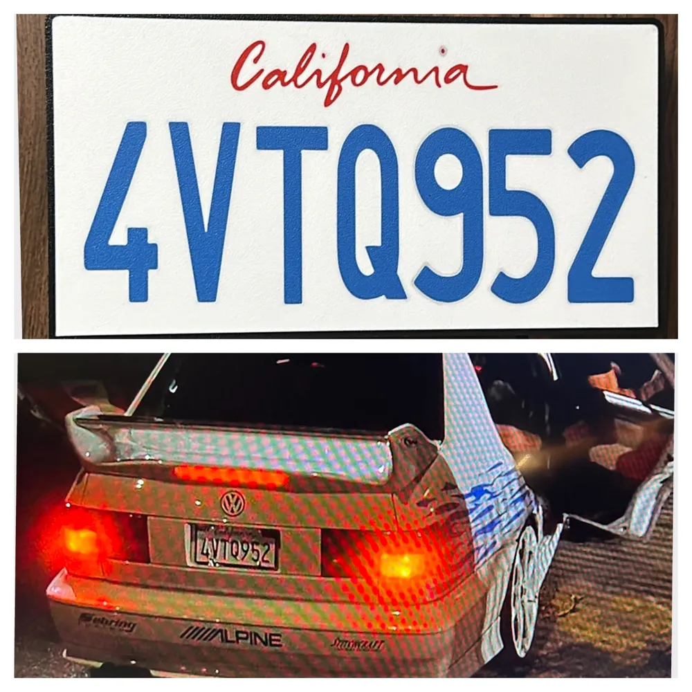 fast and the furious jesse's jetta license plate lightbox/wall art by ...