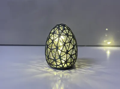 Easter egg with voronoi pattern by MikeProch - MakerWorld