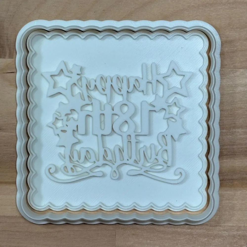 Happy 18th Birthday – 饼干切刀 - 免费 3D 打印模型 - MakerWorld