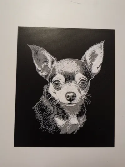 Chihuahua Portrait - Hueforge Dog Art by kevin.goetz - MakerWorld