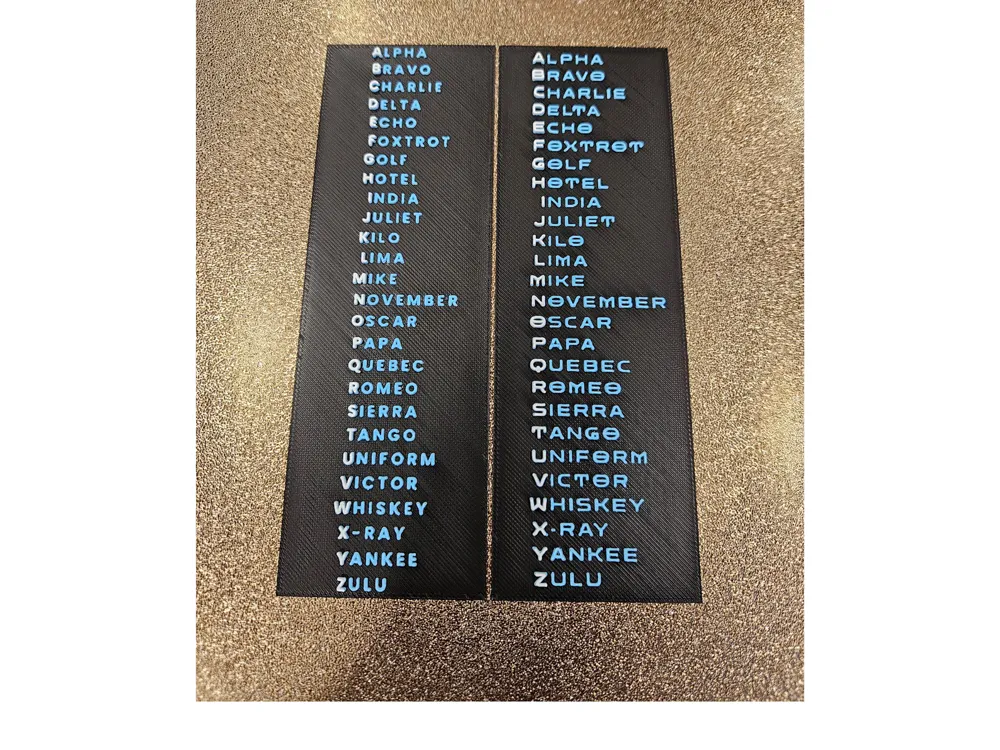 NASA Phonetic Alphabet Bookmark - Free 3D Print Model - MakerWorld