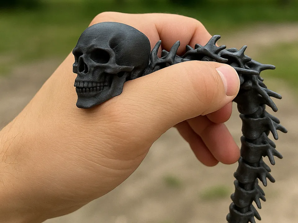 Bone Snake flexi skull - Free 3D Print Model - MakerWorld