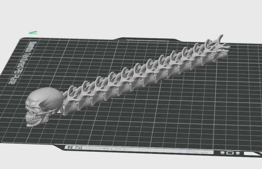 Bone Snake flexi skull - Free 3D Print Model - MakerWorld