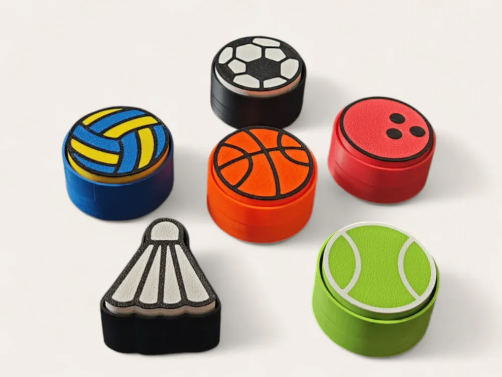Sport Ball Clickers - 6 Fun Ball Designs! - Free 3D Print Model ...