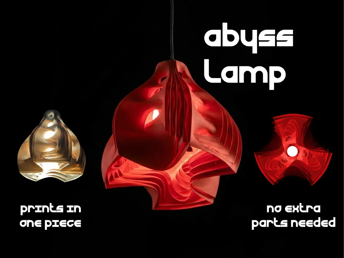 Abyss Lamp Shade - Prints in One Piece! by Modular Mapping MakerWorld: Download Free 3D Models