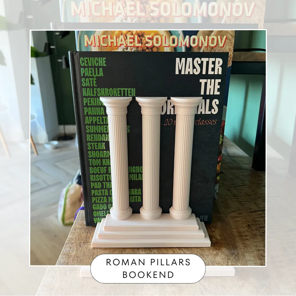 Roman multiple pillars bookend by Robin MakerWorld: Download Free 3D Models