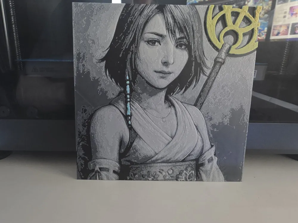 Yuna – Final Fantasy X Hueforge - Free 3D Print Model - MakerWorld