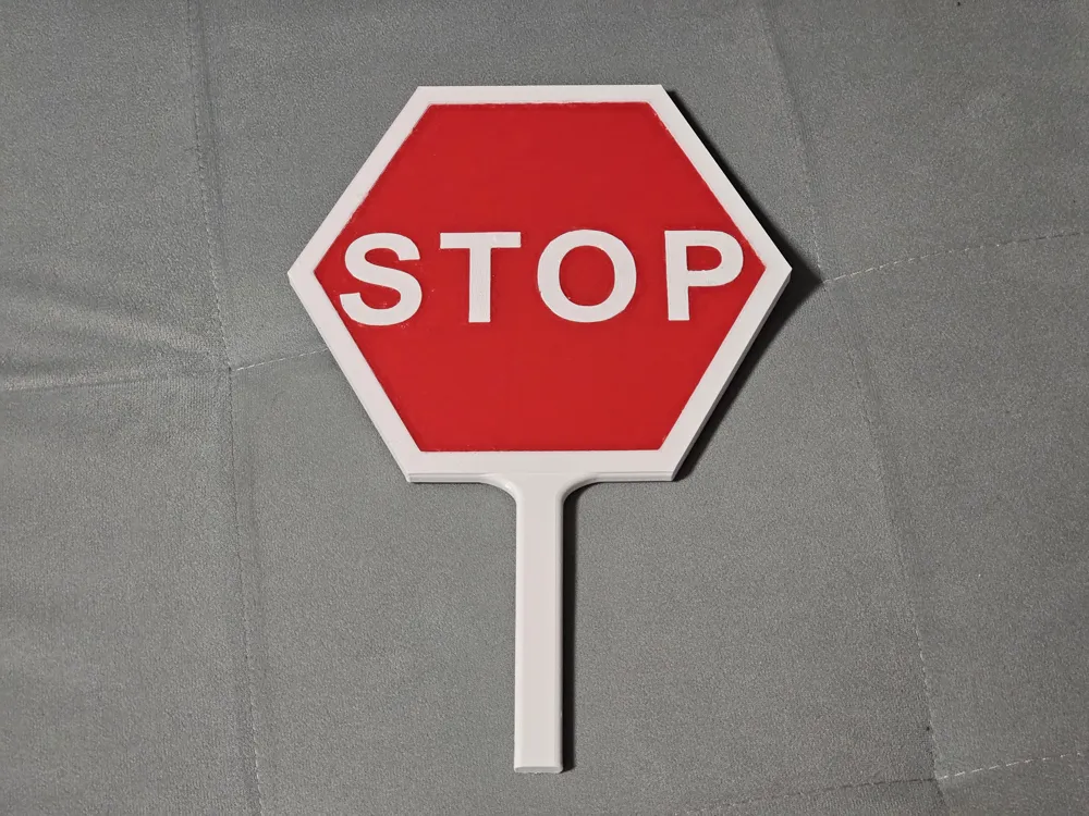 Handheld Traffic STOP sign (Control Paddles) - Free 3D Print Model ...