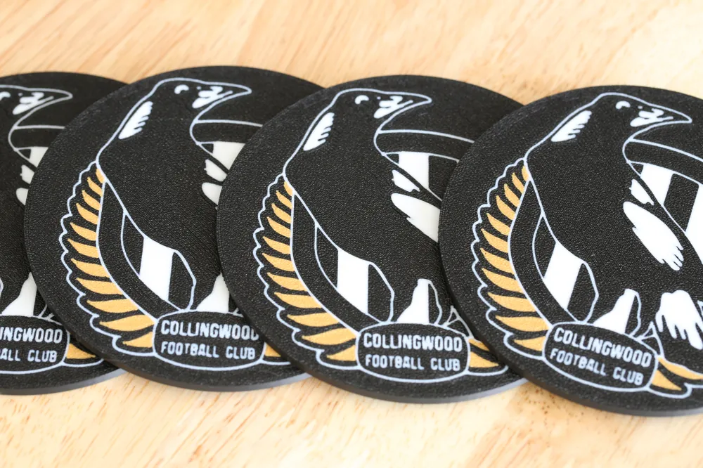 Collingwood Magpies AFL Football Team Coaster by The 3D Print Smiths ...