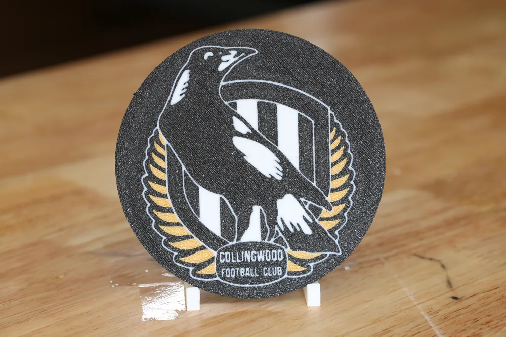 Collingwood Magpies AFL Football Team Coaster - Free 3D Print Model ...