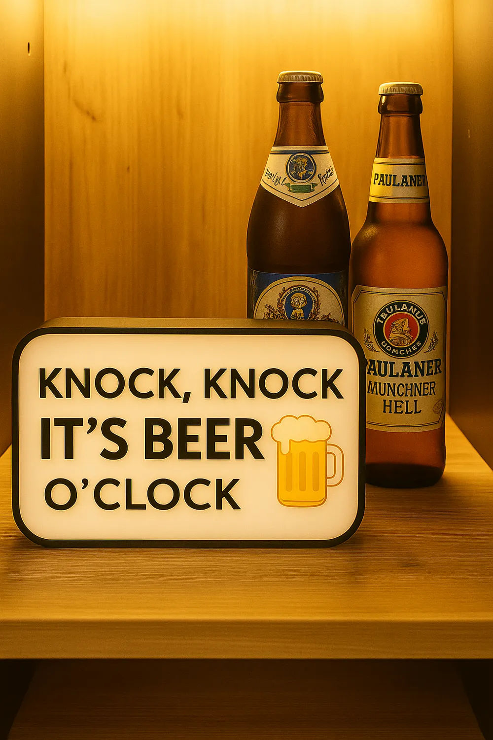 Knock, Knock, it´s Beer O´Clock Lightbox by dxdiag MakerWorld: Download ...