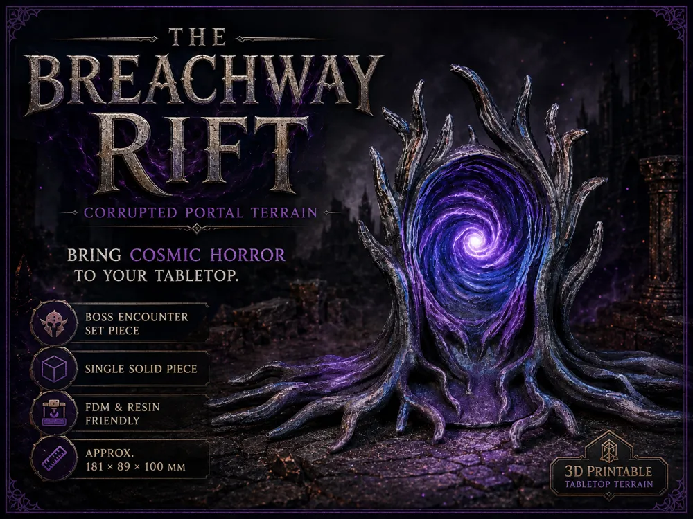 The Breachway Rift — Corrupted Portal Terrain - Free 3D Print Model ...