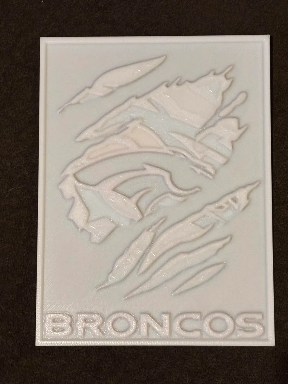 Broncos NFL Lithophane + Frame by cynthiascreativecreations - MakerWorld