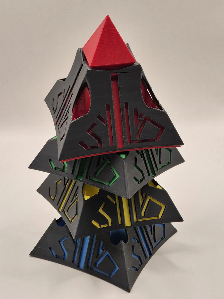 Teleporter Pyramid Pencil Holder - Free 3D Print Model - MakerWorld