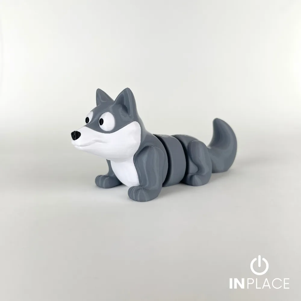 Cute Wolf Articulated - Free 3D Print Model - MakerWorld