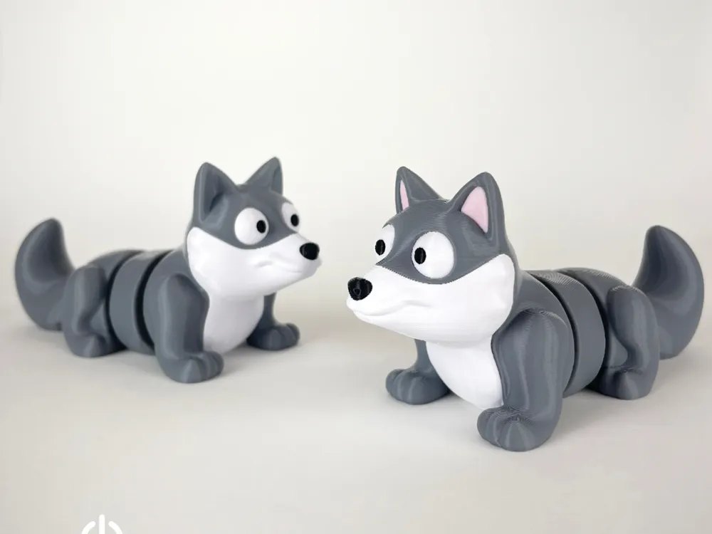 Cute Wolf Articulated - Free 3D Print Model - MakerWorld