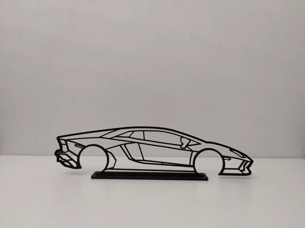 Lamborghini Aventador Car Outline Wall Art by Pitrus3D - MakerWorld