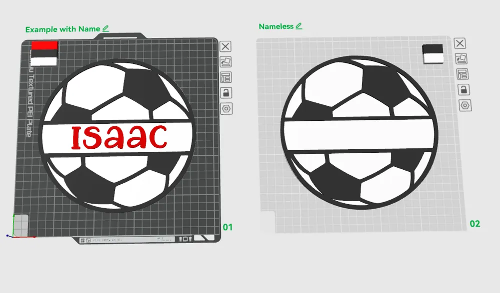 Personalised Football Name Plaque - Free 3D Print Model - MakerWorld
