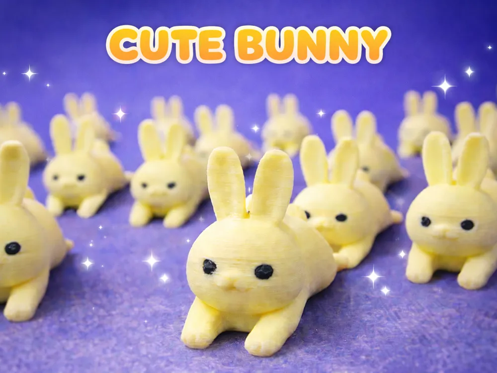Mini Bunny – Cute Rabbit | Easy print Desk Toy - Free 3D Print Model ...