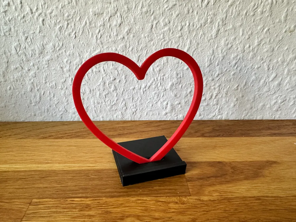 Postcard stand heart shape 2 parts by 3D Beckerei - MakerWorld