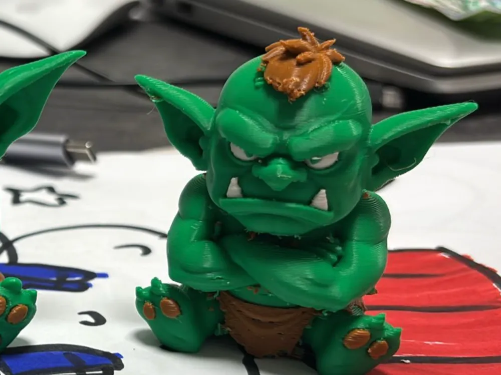 DnD Chibis: Grumpy Orc by orenlibane MakerWorld: Download Free 3D Models
