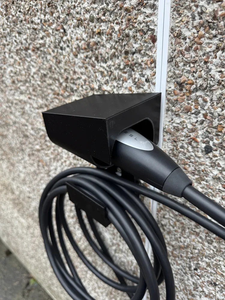 Tesla Type 2 wall charger Holder - Free 3D Print Model - MakerWorld