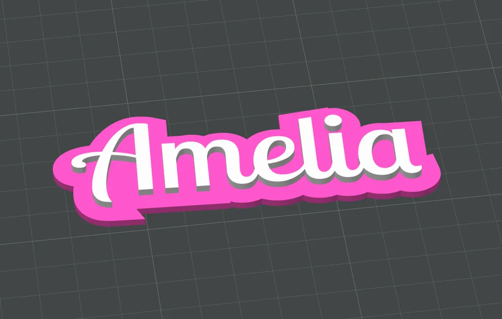 Barbie Style Name Plate for Amelia by 3D Print Forge MakerWorld ...
