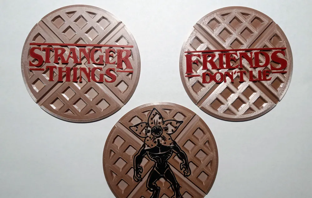 Stranger Things Coasters - Free 3D Print Model - MakerWorld