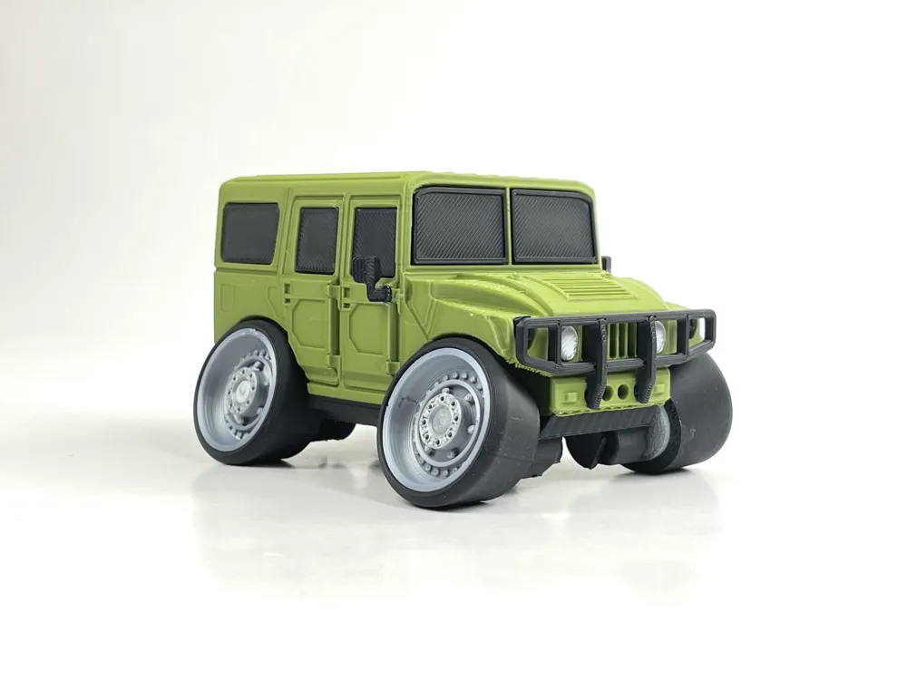 Tooned HUMMER H1 (Humvee) - Free 3D Print Model - MakerWorld