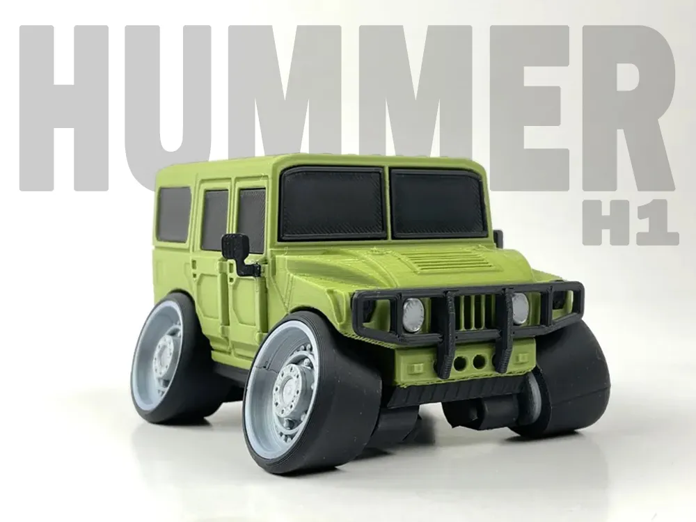 Tooned HUMMER H1 (Humvee) - Free 3D Print Model - MakerWorld