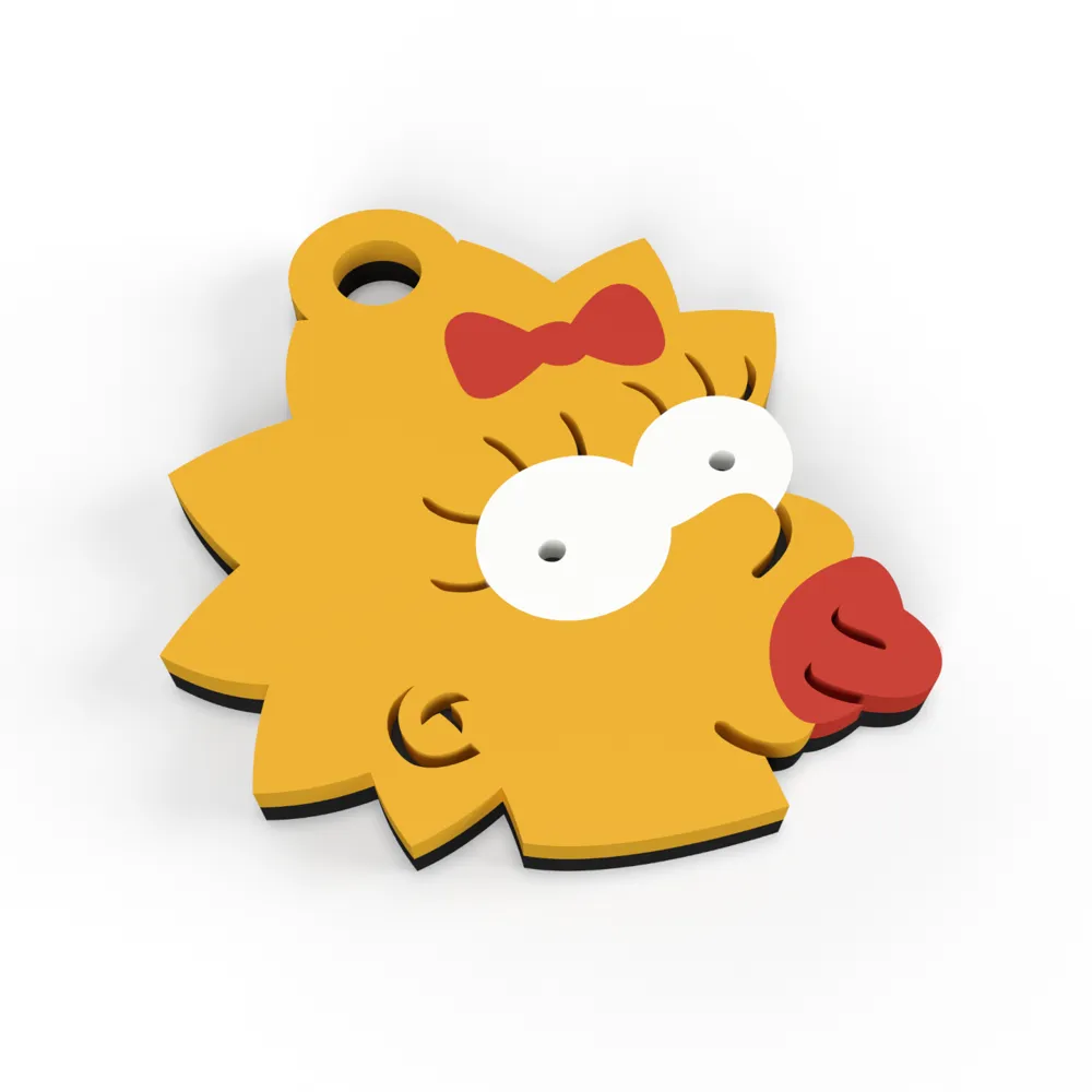 The Simpsons Maggie keychain by nicodeimos - MakerWorld