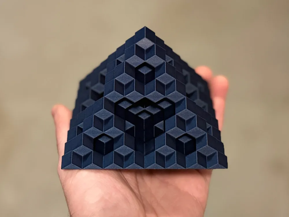 Rhombic Dodecahedral Sierpiński Pyramid - Level 3 by Endless Design Lab ...