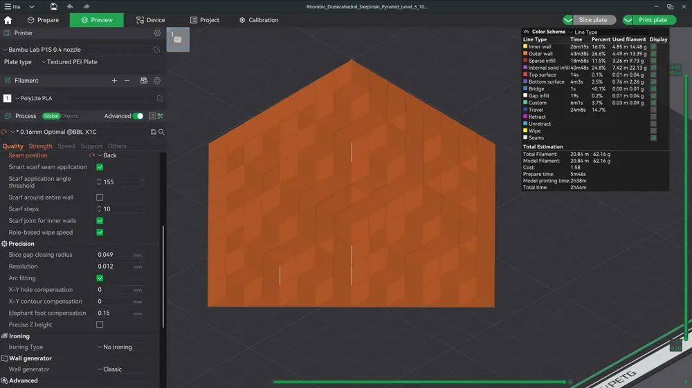 Rhombic Dodecahedral Sierpiński Pyramid - Level 3 by Endless Design Lab 🌀 - MakerWorld